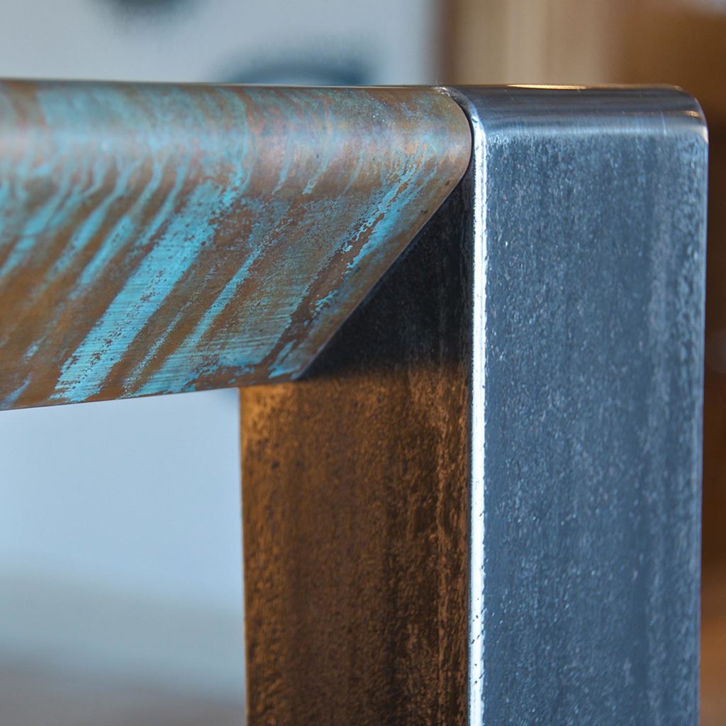 Contemporary Copper Table | Copper Dining Table | Andrew Nebbett Designs