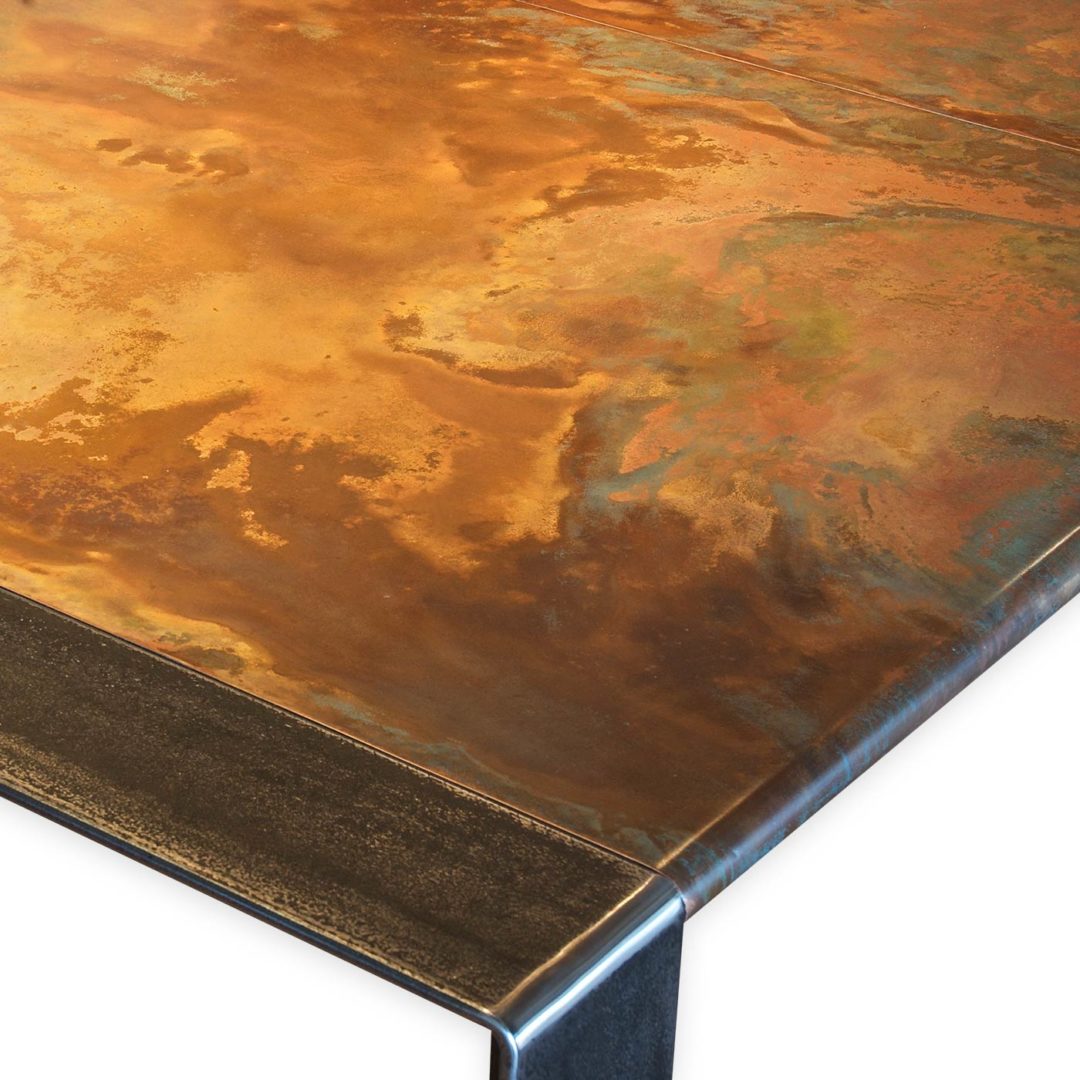 Contemporary Copper Table | Copper Dining Table | Andrew Nebbett Designs