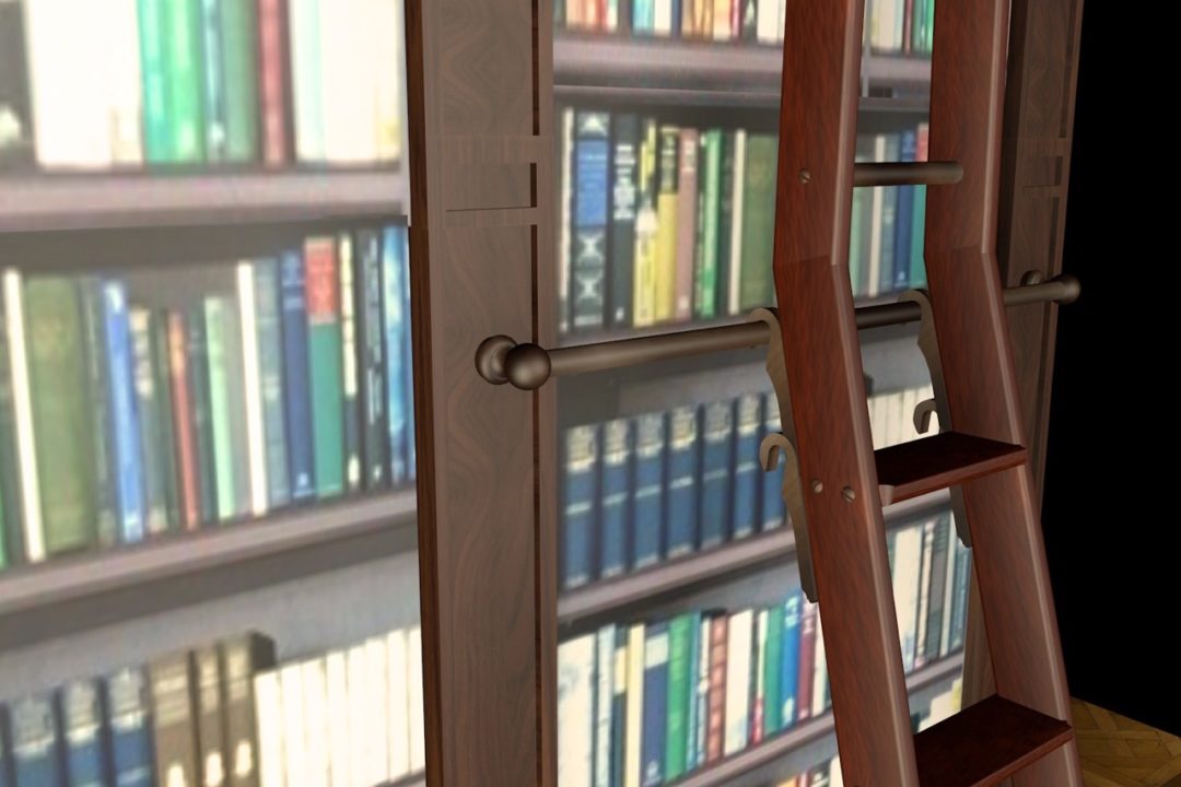 Handmade Antique Library Ladder | Andrew Nebbett Designs