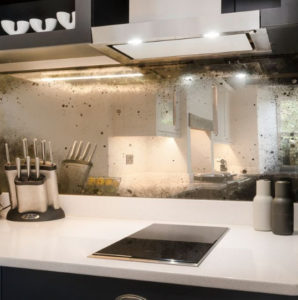 Antique Mirror Glass Panel - Andrew Nebbett Designs