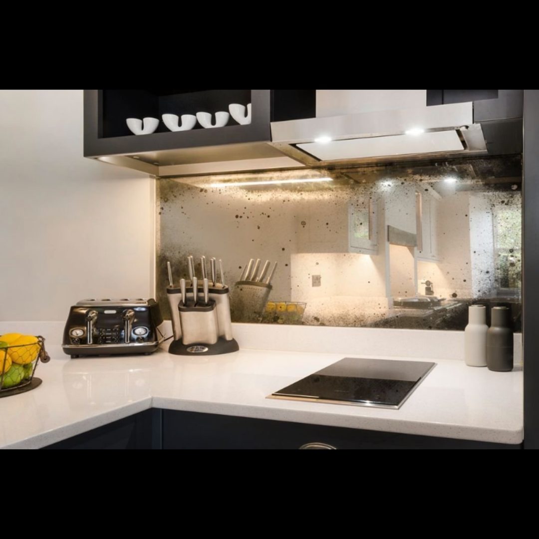 Antique Mirror Glass Panel - Andrew Nebbett Designs