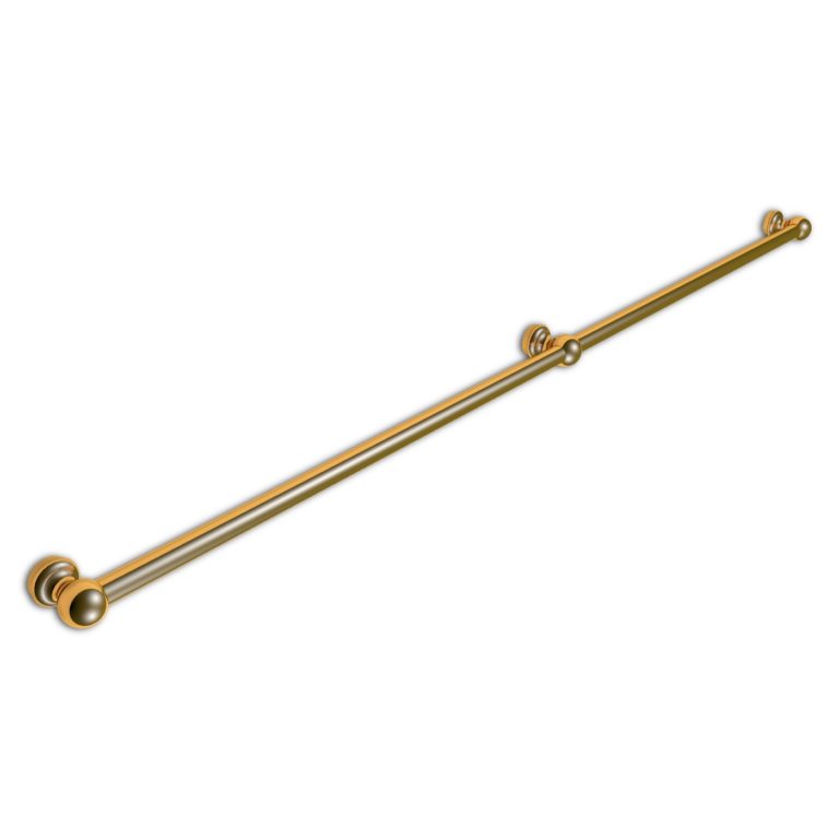 All Brass Hook-On Ladder Rail 1500mm - Standard - Andrew Nebbett Designs