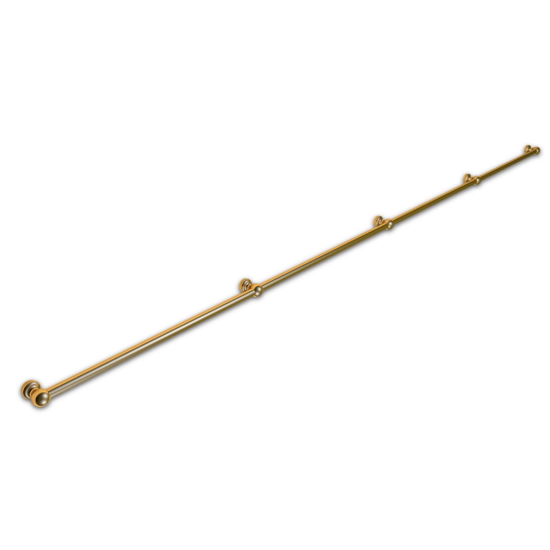 All Brass Hook-On Ladder Rail 3000mm - Standard