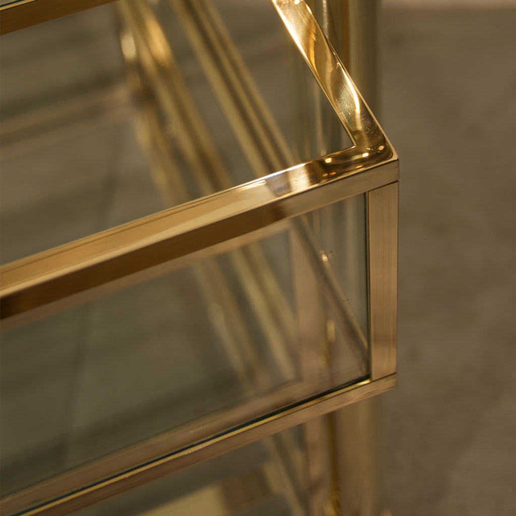 Solid Brass & Glass Trolley Drawer Unit | Andrew Nebbett Designs