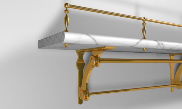 Bespoke Solid Brass Gallery Rail (Fiddle Rail) - Andrew Nebbett Designs