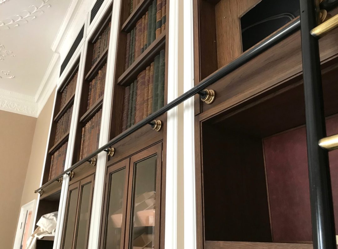 Custom Designed & Made Rolling Library Ladders - Andrew Nebbett Designs