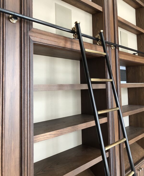 Custom Designed & Made Rolling Library Ladders - Andrew Nebbett Designs