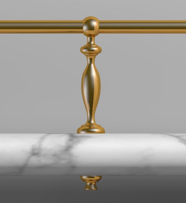 Bespoke Solid Brass Gallery Rail (Fiddle Rail) - Andrew Nebbett Designs