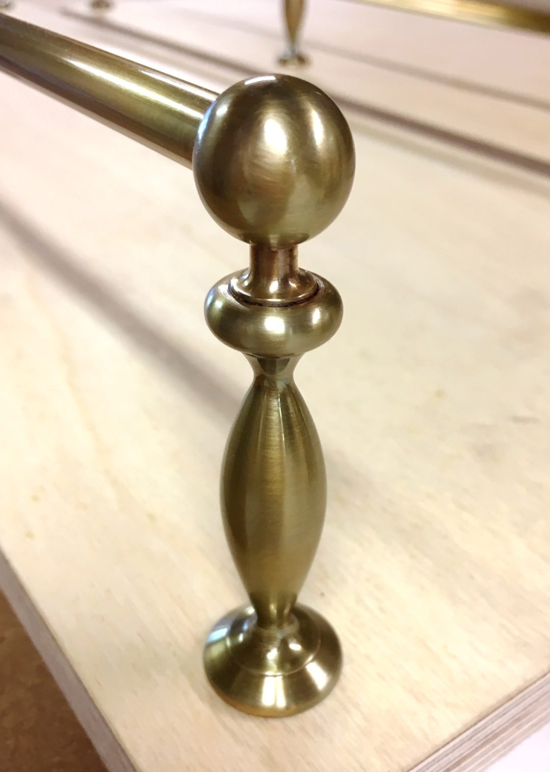 Bespoke Solid Brass Gallery Rail (Fiddle Rail) - Andrew Nebbett Designs