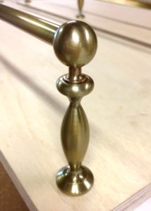 Bespoke Solid Brass Gallery Rail (Fiddle Rail) - Andrew Nebbett Designs