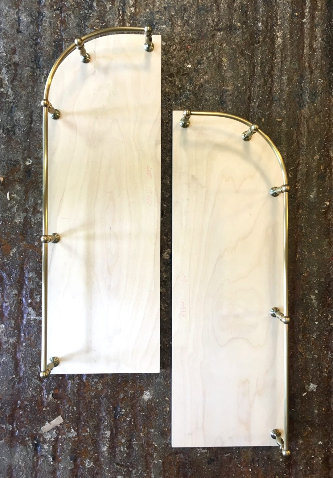 Bespoke Solid Brass Gallery Rail (Fiddle Rail) - Andrew Nebbett Designs