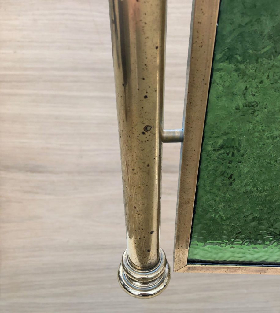 Antique Brass Privacy Screen | Luxury Room Divider | Glass Partition