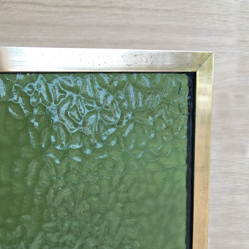 Antique Brass Privacy Screen | Luxury Room Divider | Glass Partition