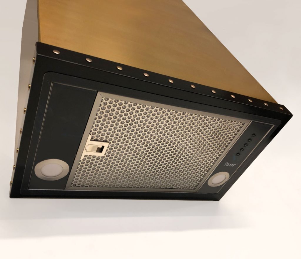 Brushed Brass Range Cooker Hood - Andrew Nebbett Designs