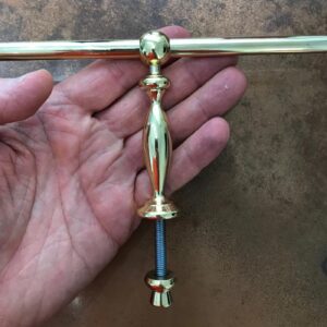 Solid Brass Fiddle Rail - Tall | Andrew Nebbett Designs