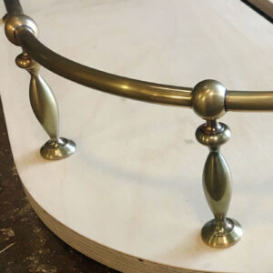 Solid Brass Fiddle Rail - Tall | Andrew Nebbett Designs