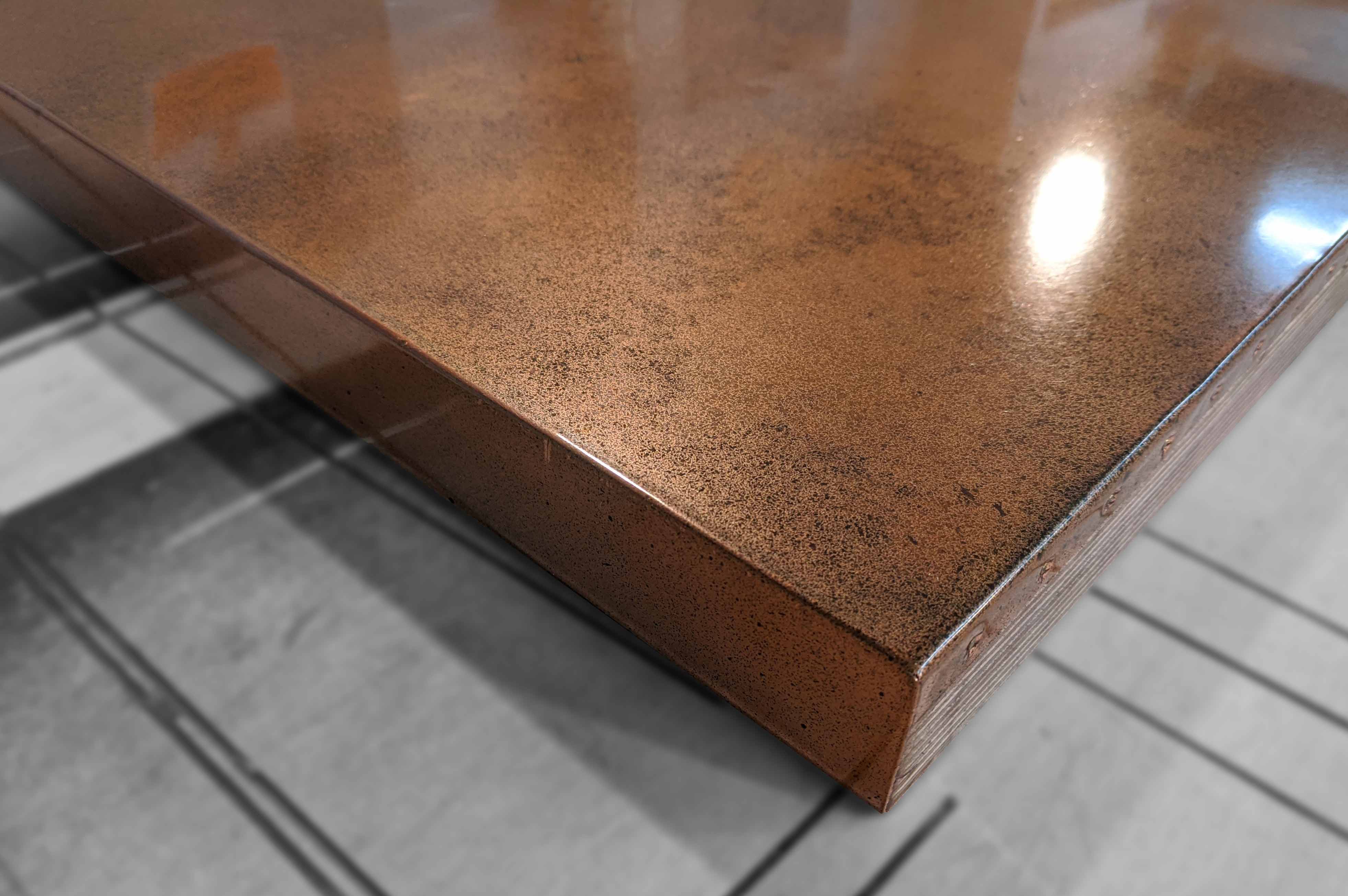 Made to Measure Patinated Antique Copper Worktop - Andrew Nebbett Designs