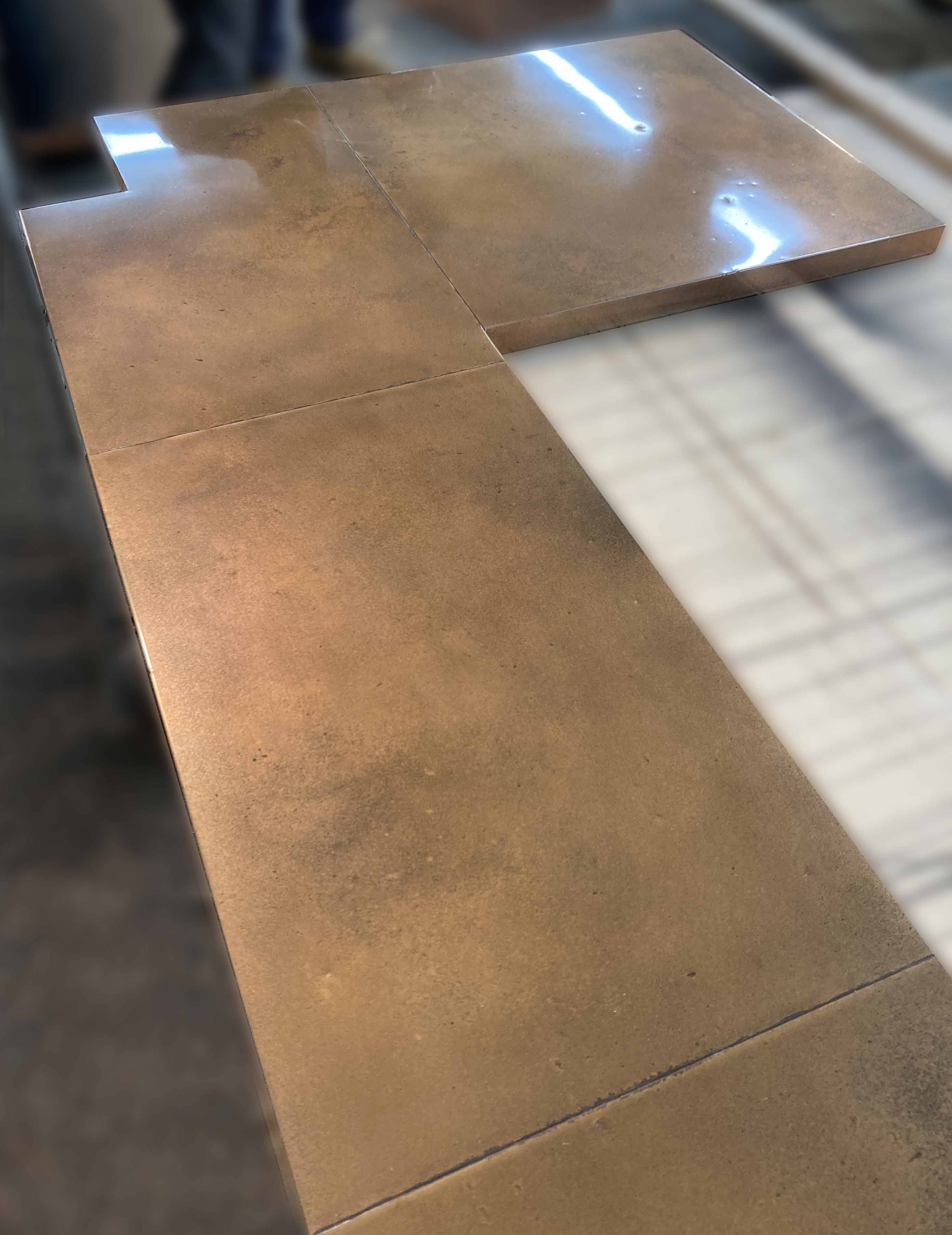 Made to Measure Patinated Antique Copper Worktop - Andrew Nebbett Designs