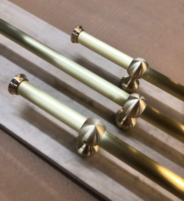 Bespoke Patinated Brass Bookcase Library Ladder - Andrew Nebbett Designs