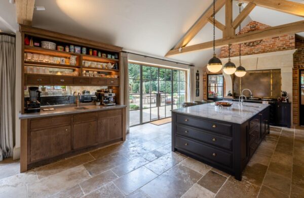 Bespoke Copper & Brass Cooker Splashback with Extractor