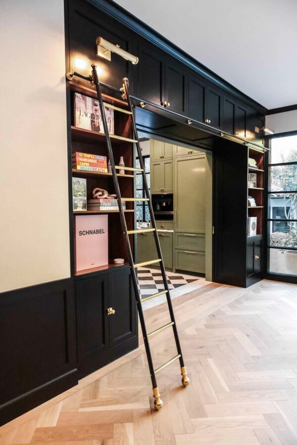 Made-to-Measure Kitchen Rolling Ladder - Andrew Nebbett Designs