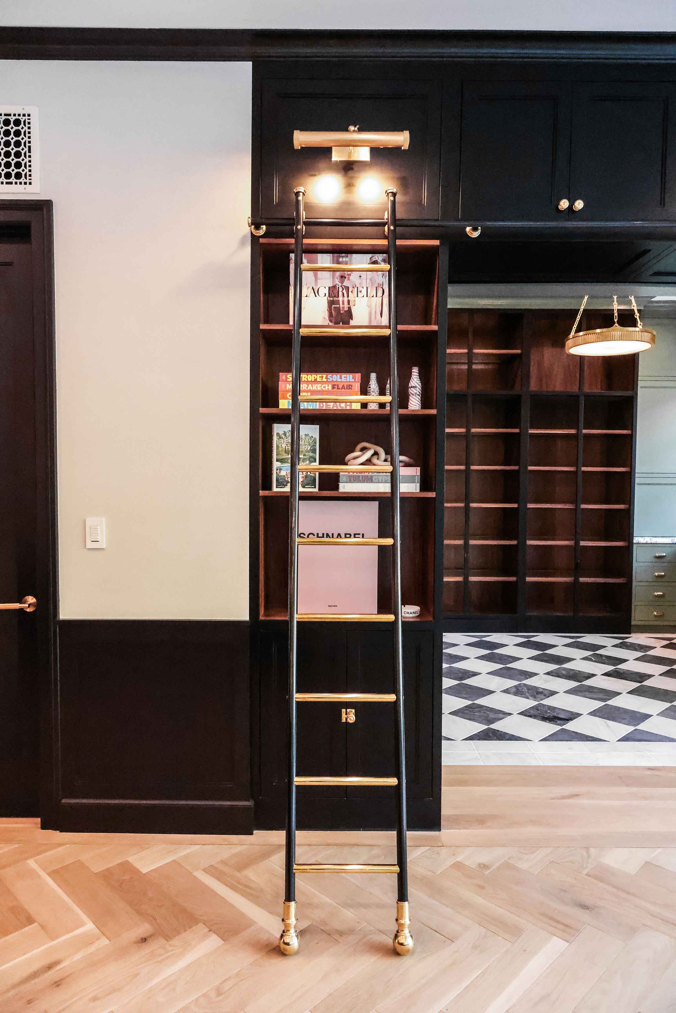 Made-to-Measure Kitchen Rolling Ladder - Andrew Nebbett Designs