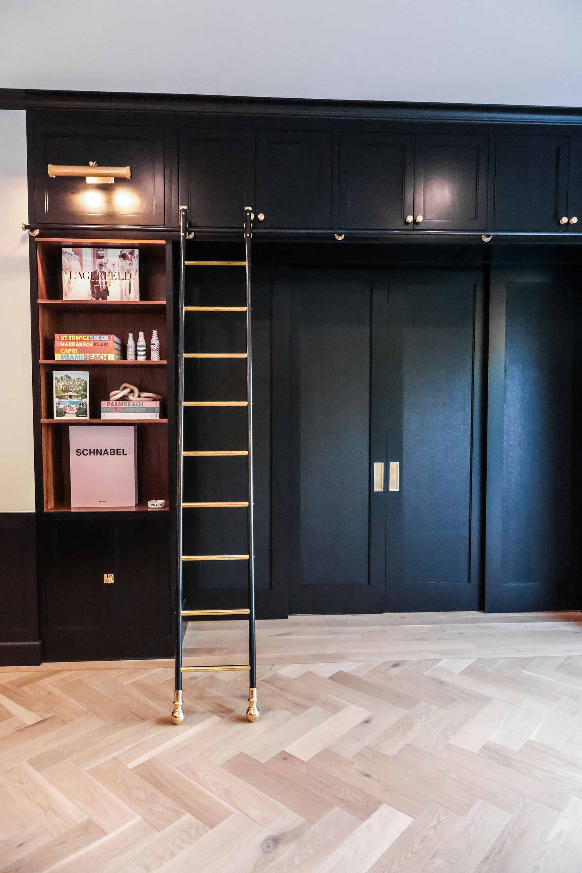 Made-to-Measure Kitchen Rolling Ladder - Andrew Nebbett Designs