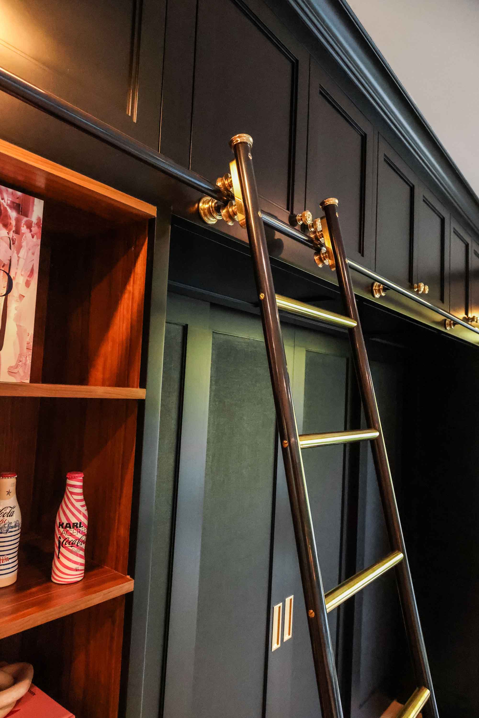 Made-to-Measure Kitchen Rolling Ladder - Andrew Nebbett Designs
