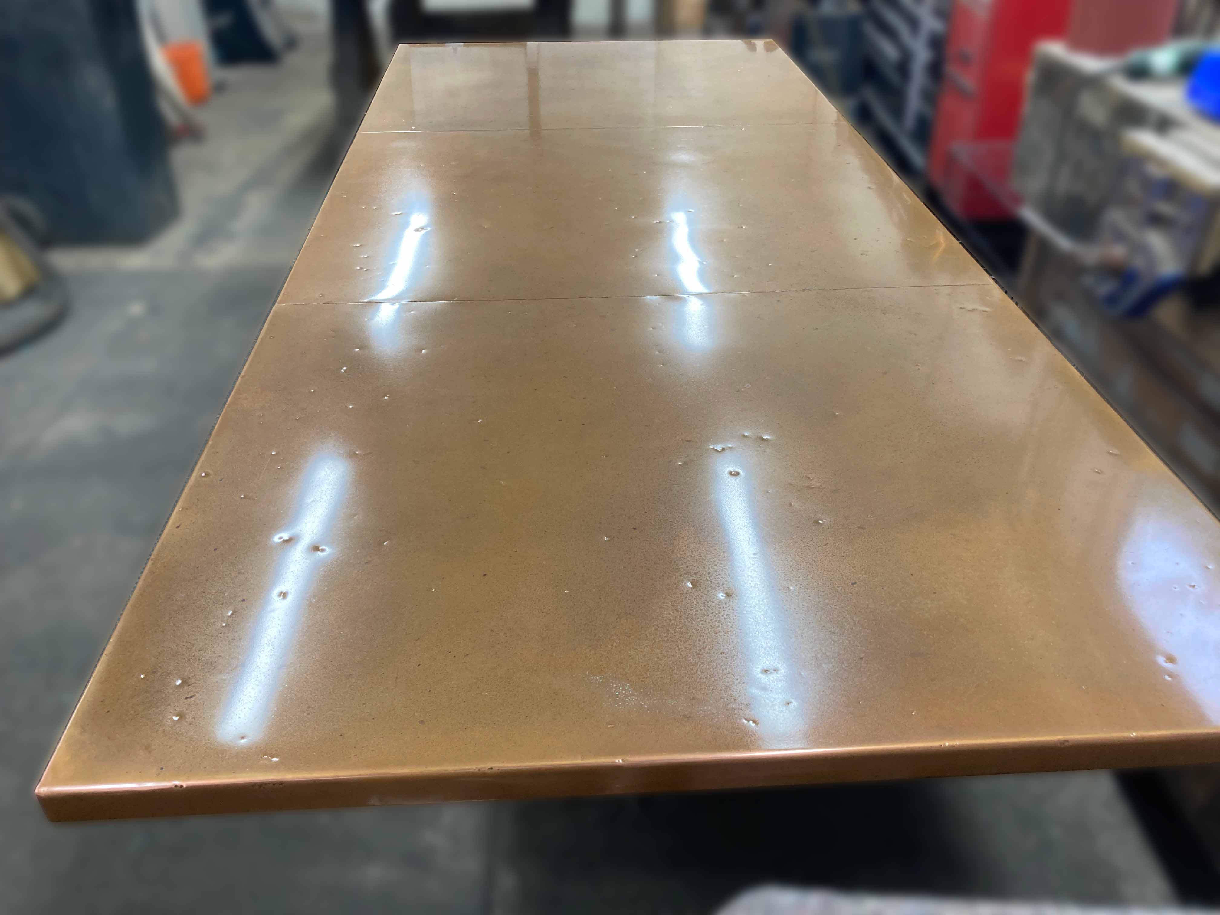Custom Copper Kitchen Worktop - Andrew Nebbett Designs