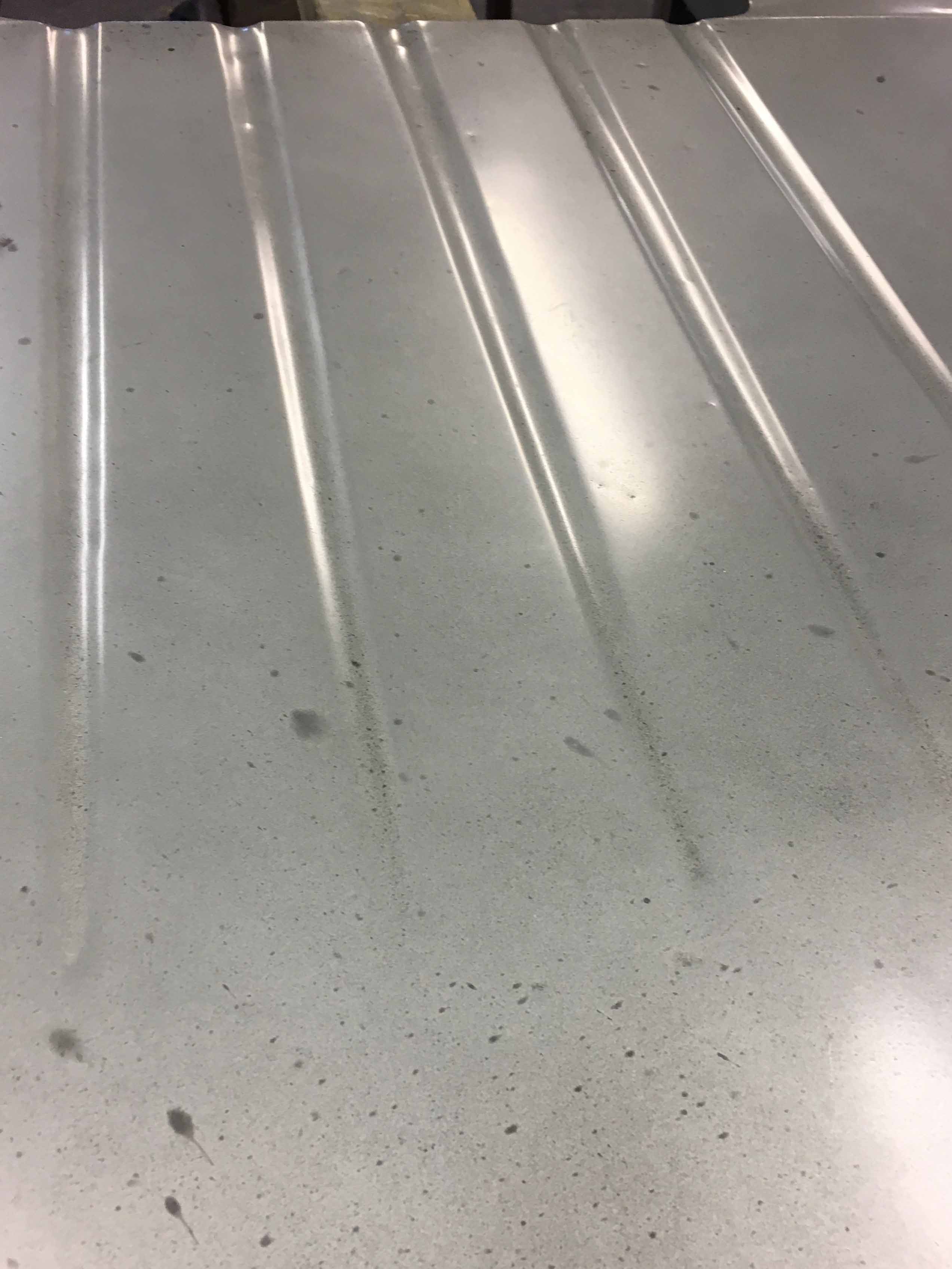 Custom Kitchen Worktop in Patinated Zinc with Integrated Drainer ...