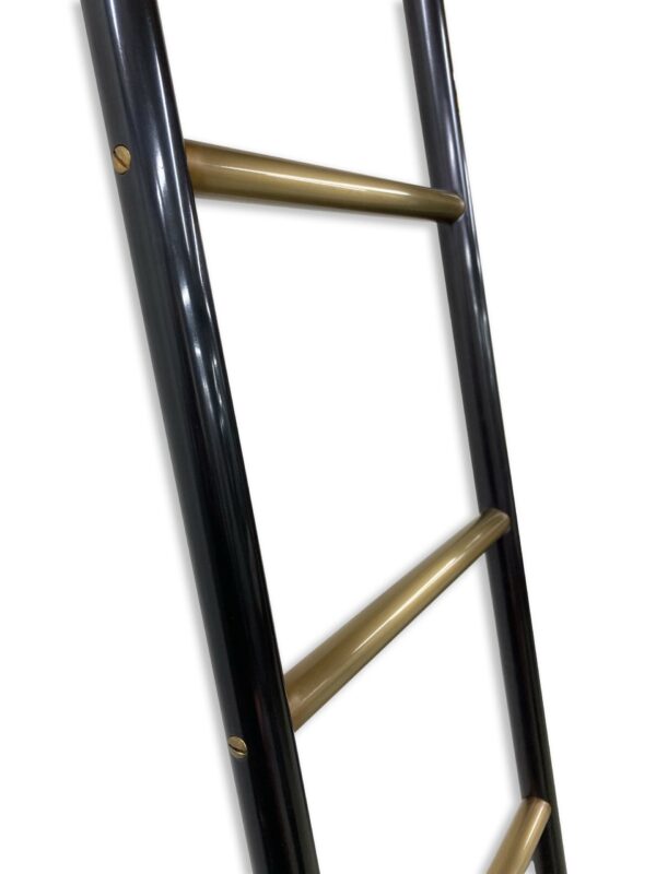 Bespoke Brass & Gun-Barrel Steel Hook-On Library Ladder Project